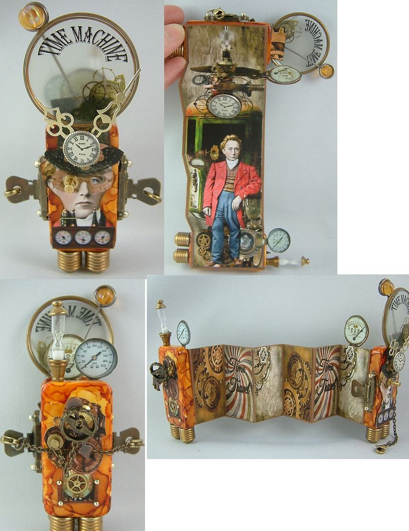 Artfully Musing: Steampunk Time Machine Domino Book